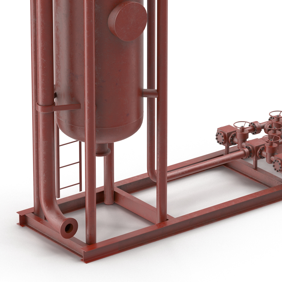 vertical oil gas separator 3d model