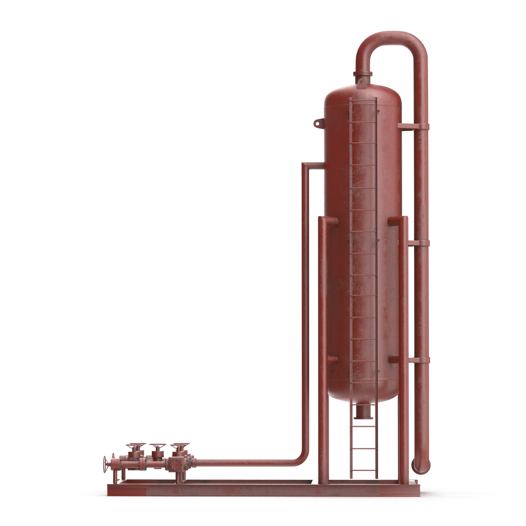 vertical oil gas separator 3d model