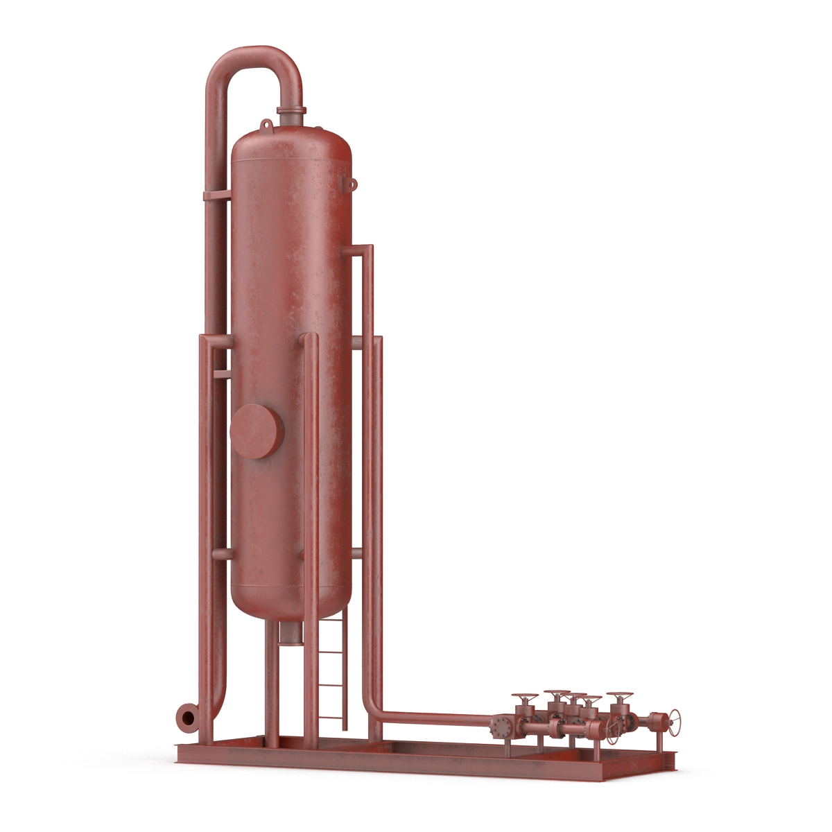 vertical oil gas separator 3d model