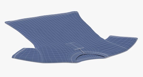 Female Crew Neck Laiying With Tag White and Dark Blue 01 3D model ...