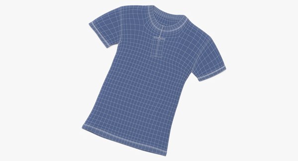 Female Crew Neck Laiying With Tag White and Dark Blue 01 3D model ...