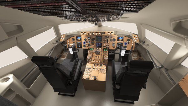 modelo 3d Cabina de un avión comercial Boeing 757 - TurboSquid 2382820