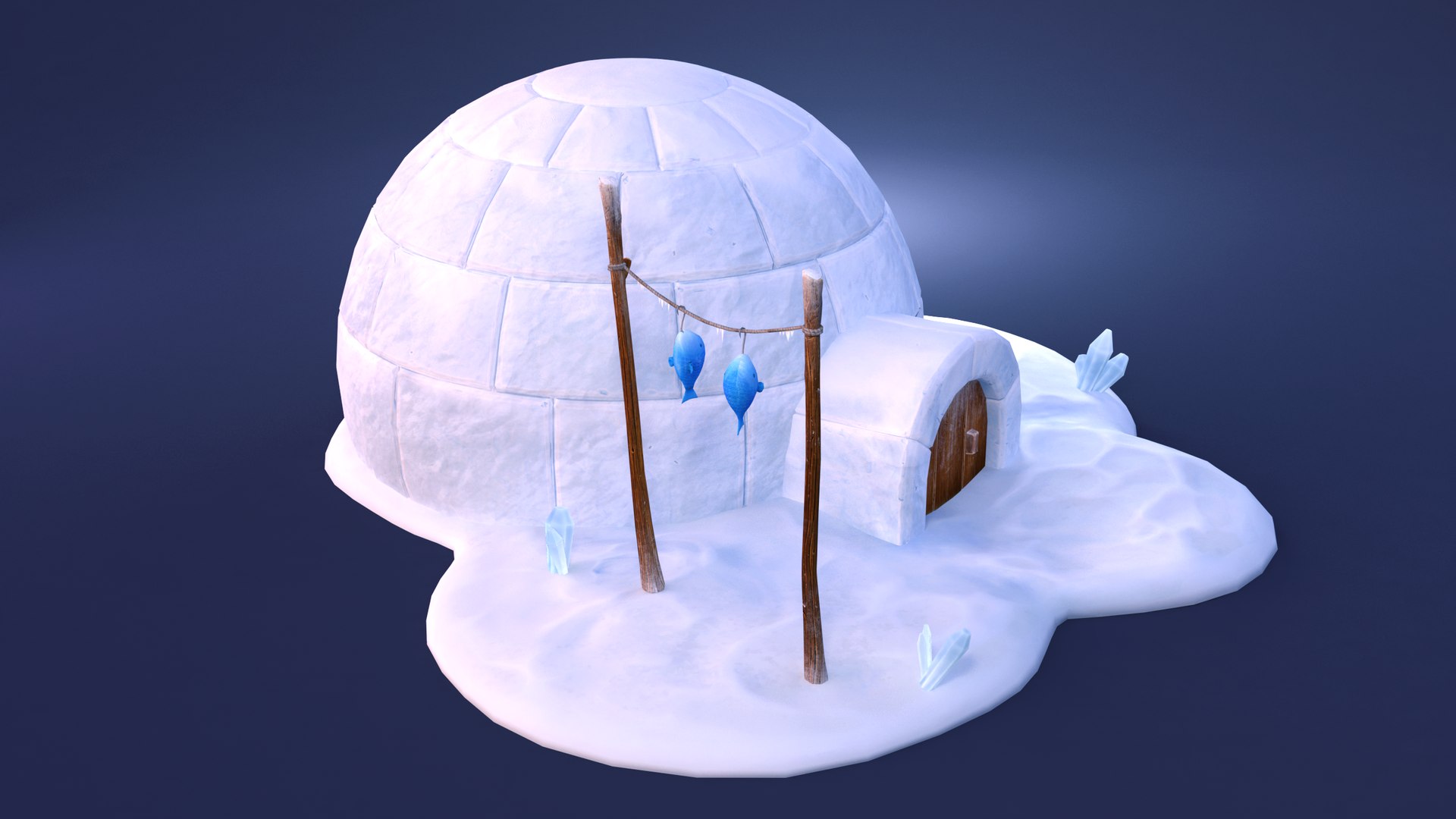3D Stylized Igloo Model - TurboSquid 1919330