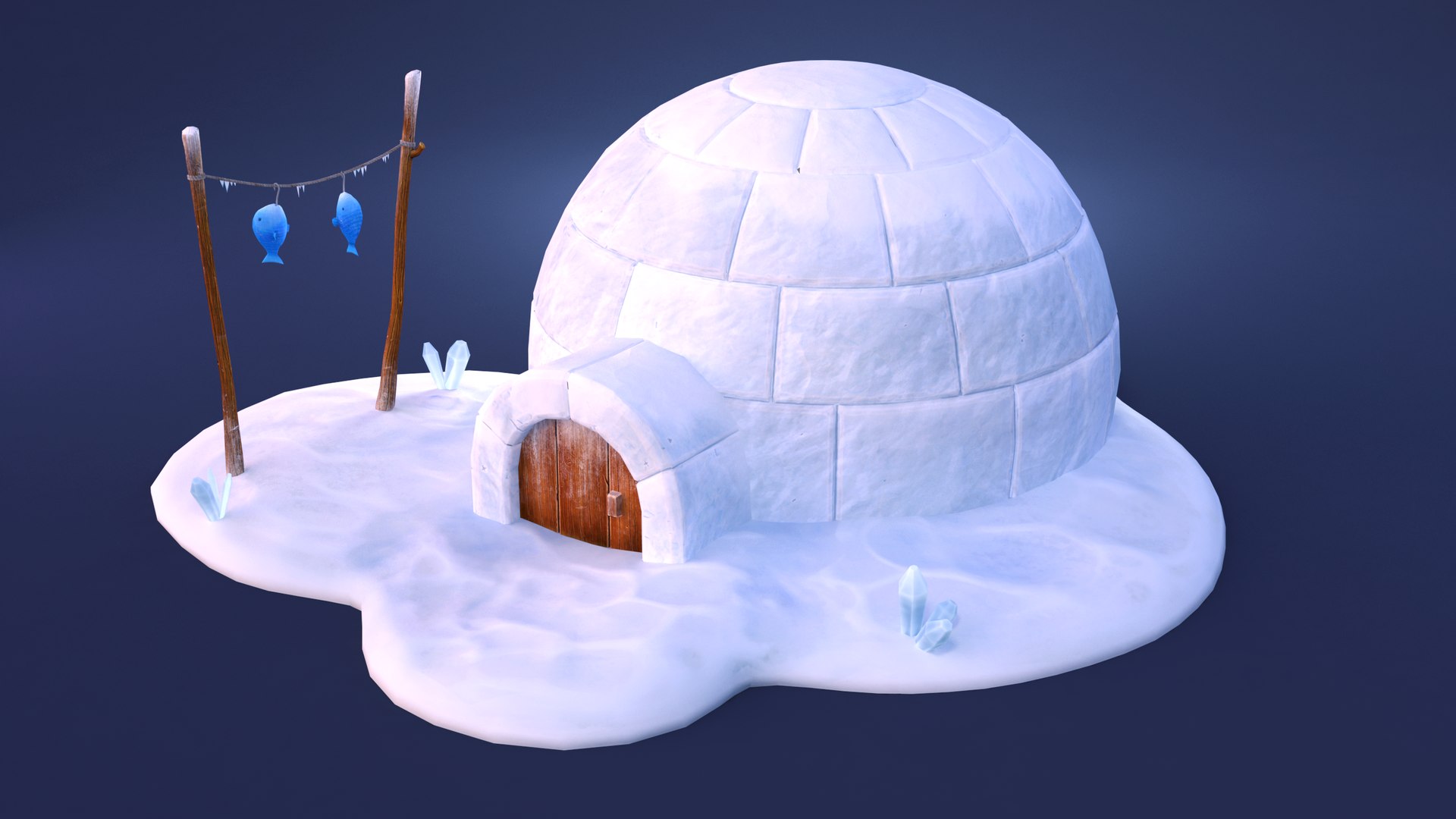 3D Stylized Igloo Model - TurboSquid 1919330