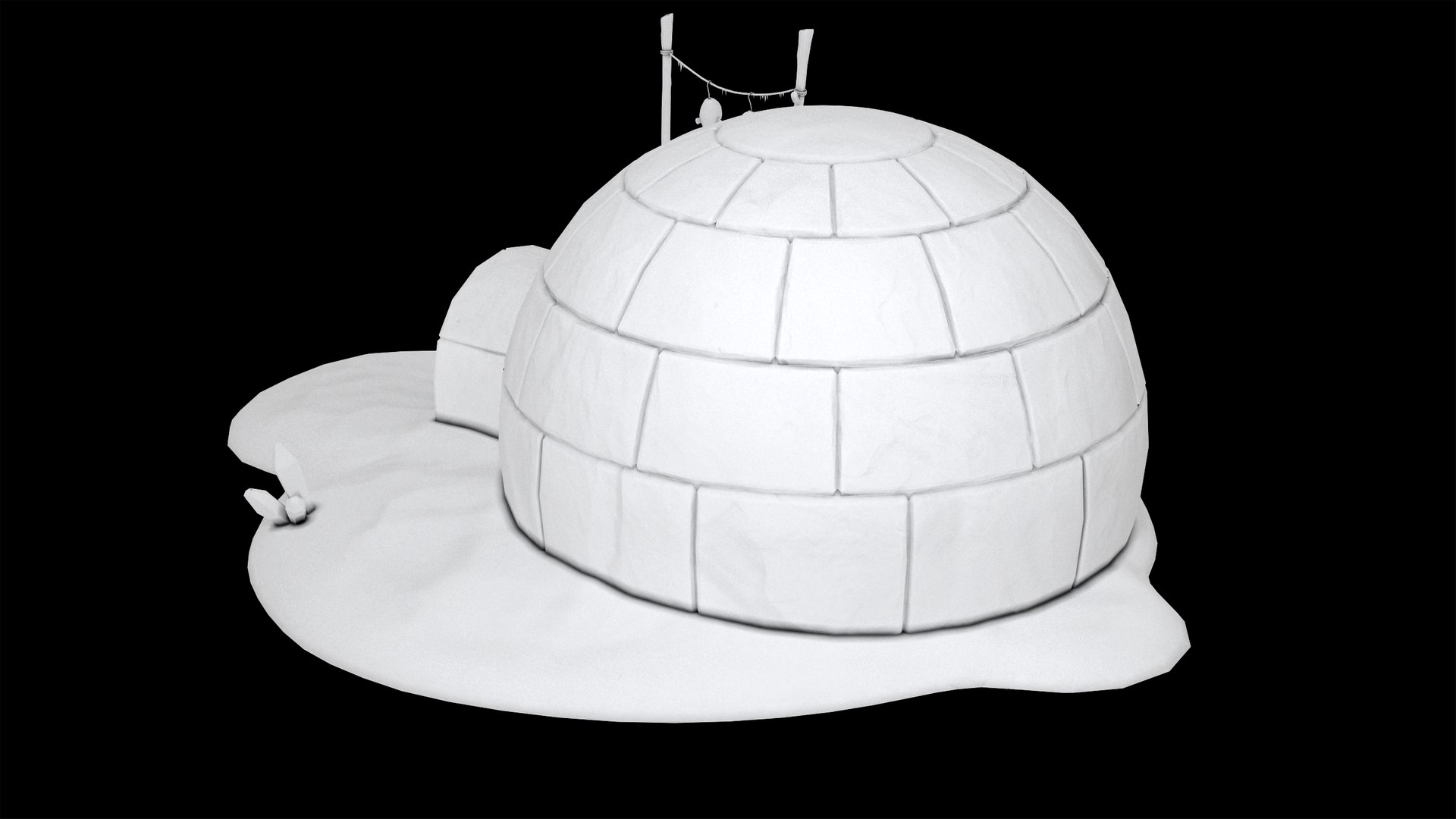 3D Stylized Igloo Model - TurboSquid 1919330