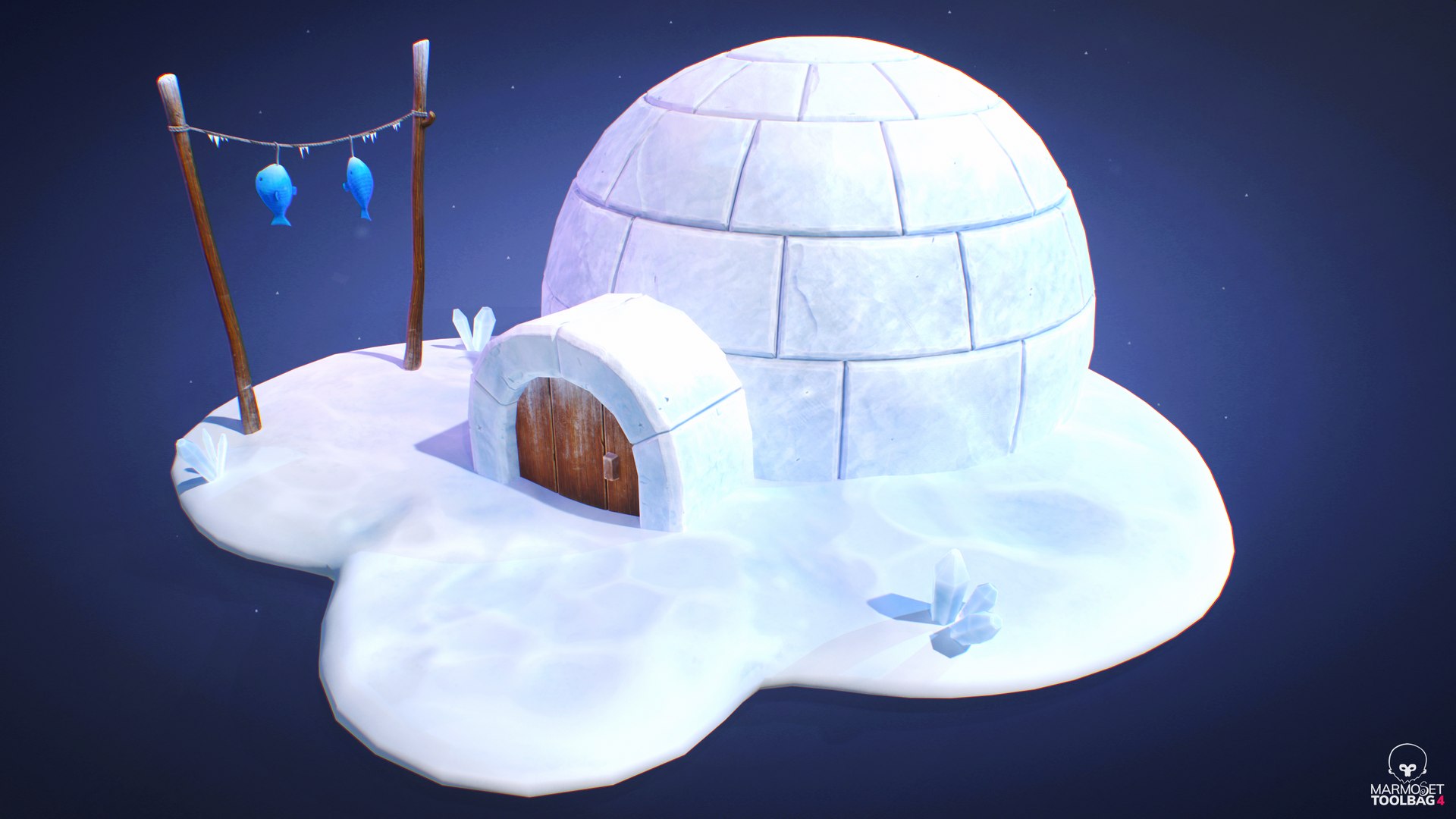 3D Stylized Igloo Model - TurboSquid 1919330