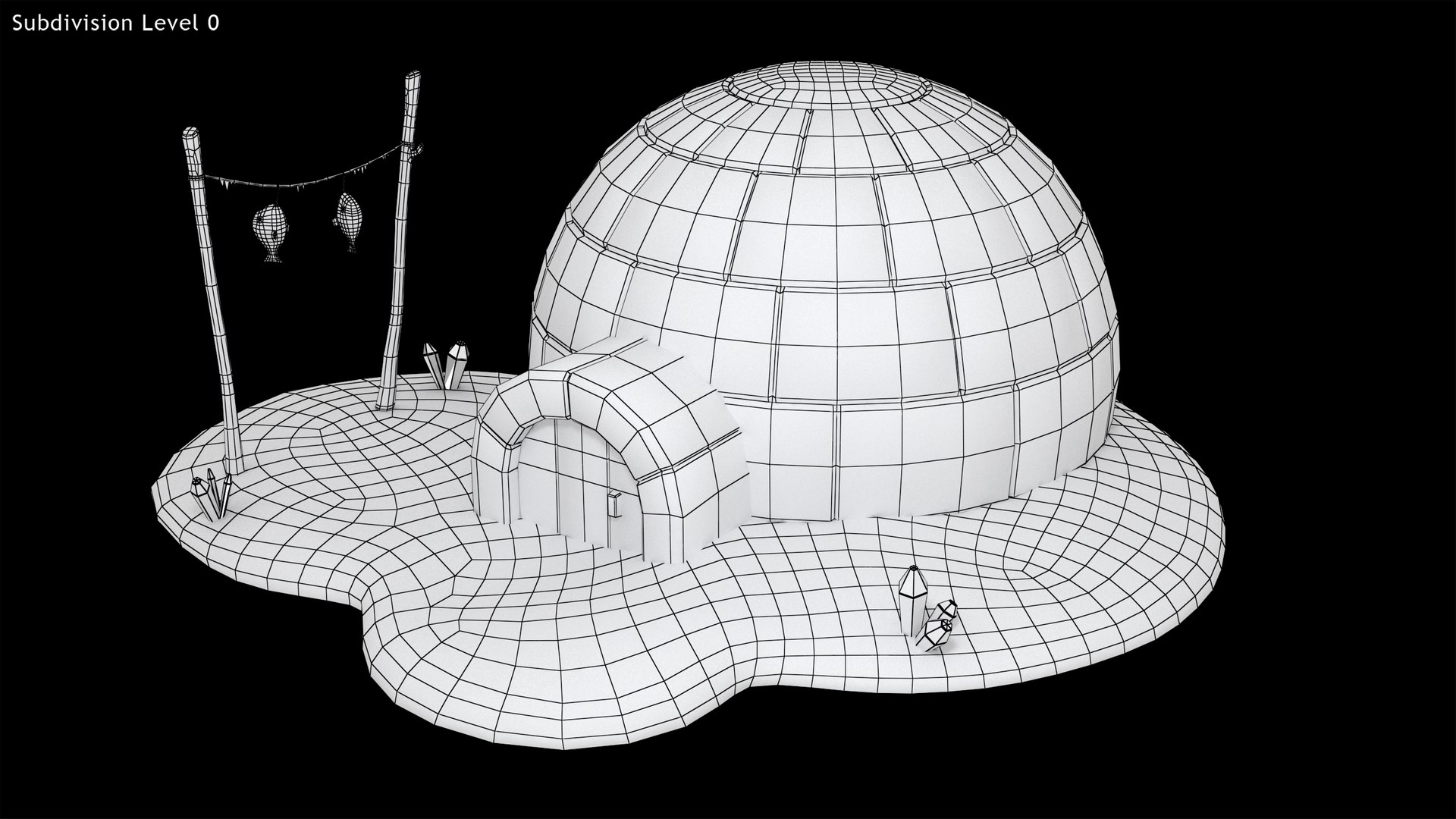 3D Stylized Igloo Model - TurboSquid 1919330