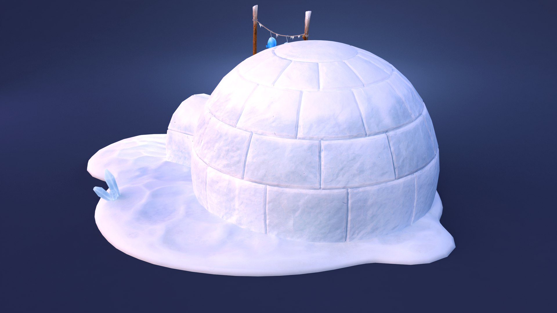 3D Stylized Igloo Model - TurboSquid 1919330