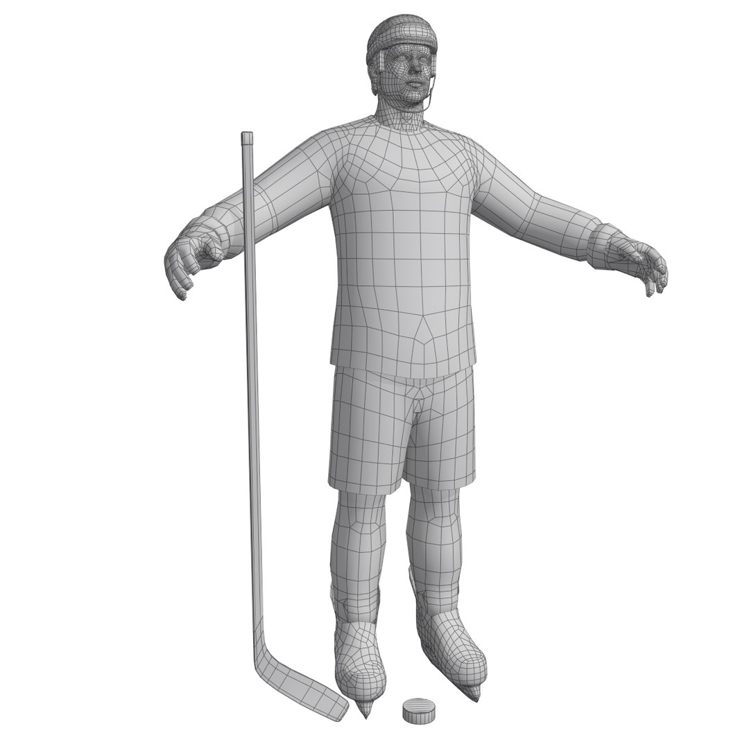 hockey player 3d model