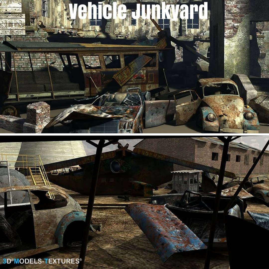3D Vehicle Junkyard Junk Model - TurboSquid 1209491