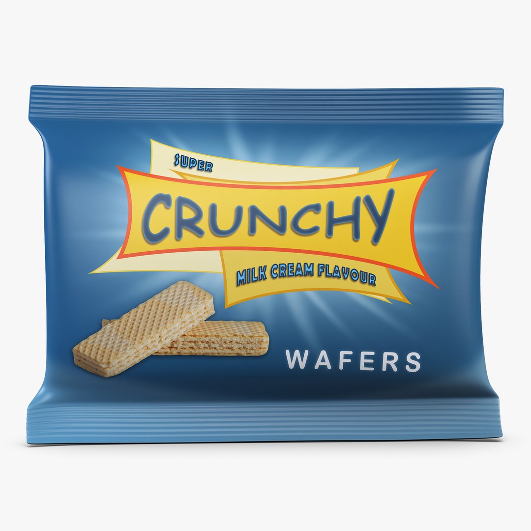 3D Wafers Crunchy Packaging Simple M 1 - TurboSquid 2132789