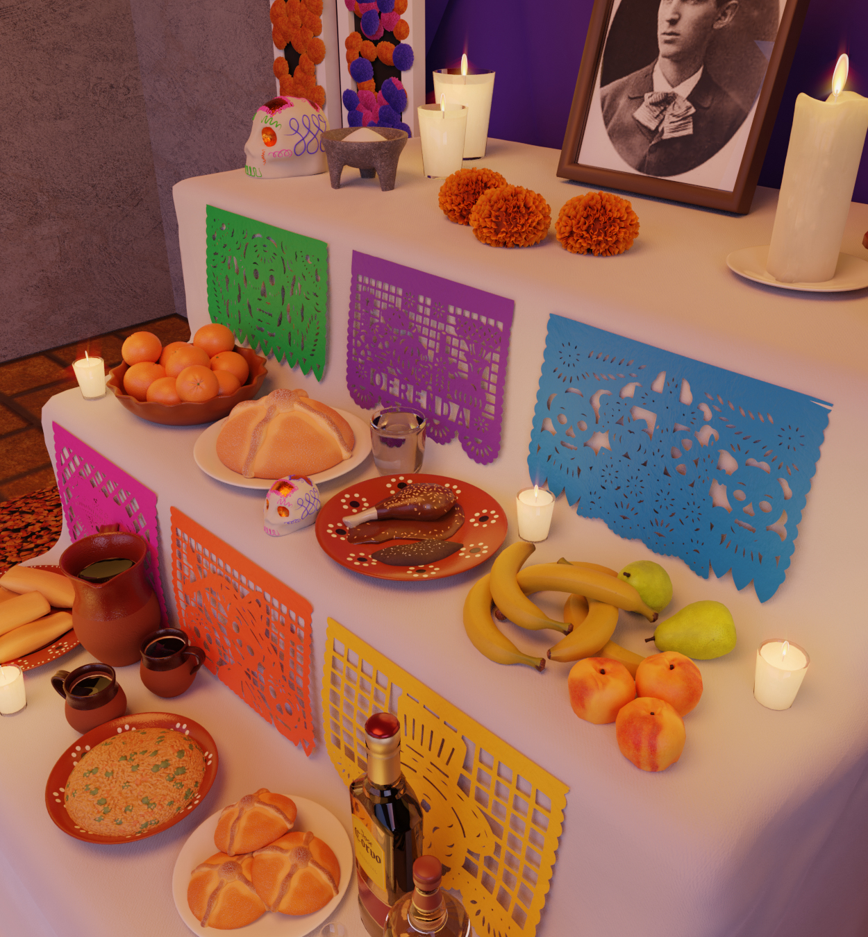 modelo 3d Altar del Día de los Muertos - TurboSquid 1540334