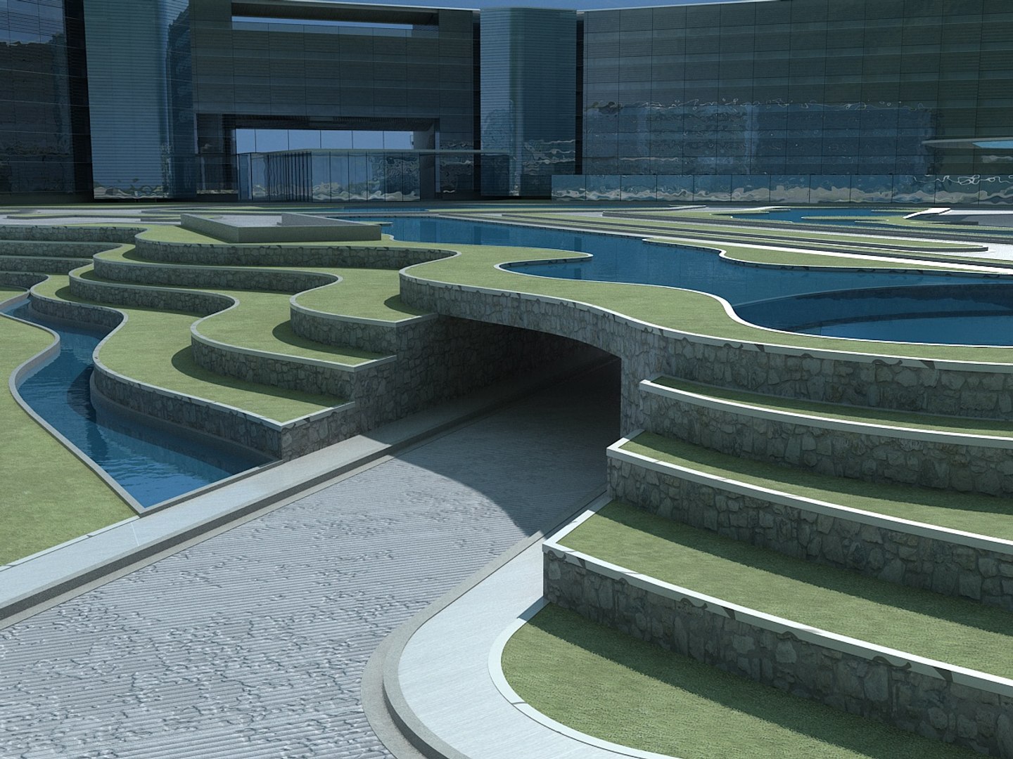 3D Beachfront Hotel 1 - TurboSquid 1910366