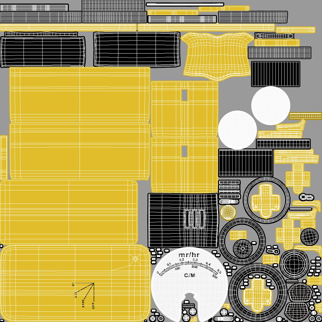 3D Civil Defence Geiger Counter - TurboSquid 1595595