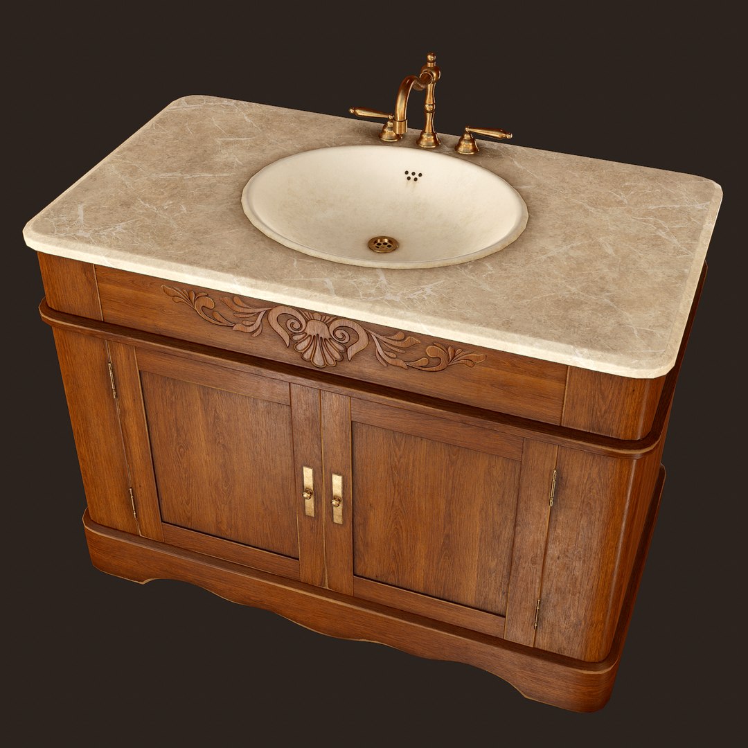 Antique Sink - PBR Game Ready model - TurboSquid 2002687