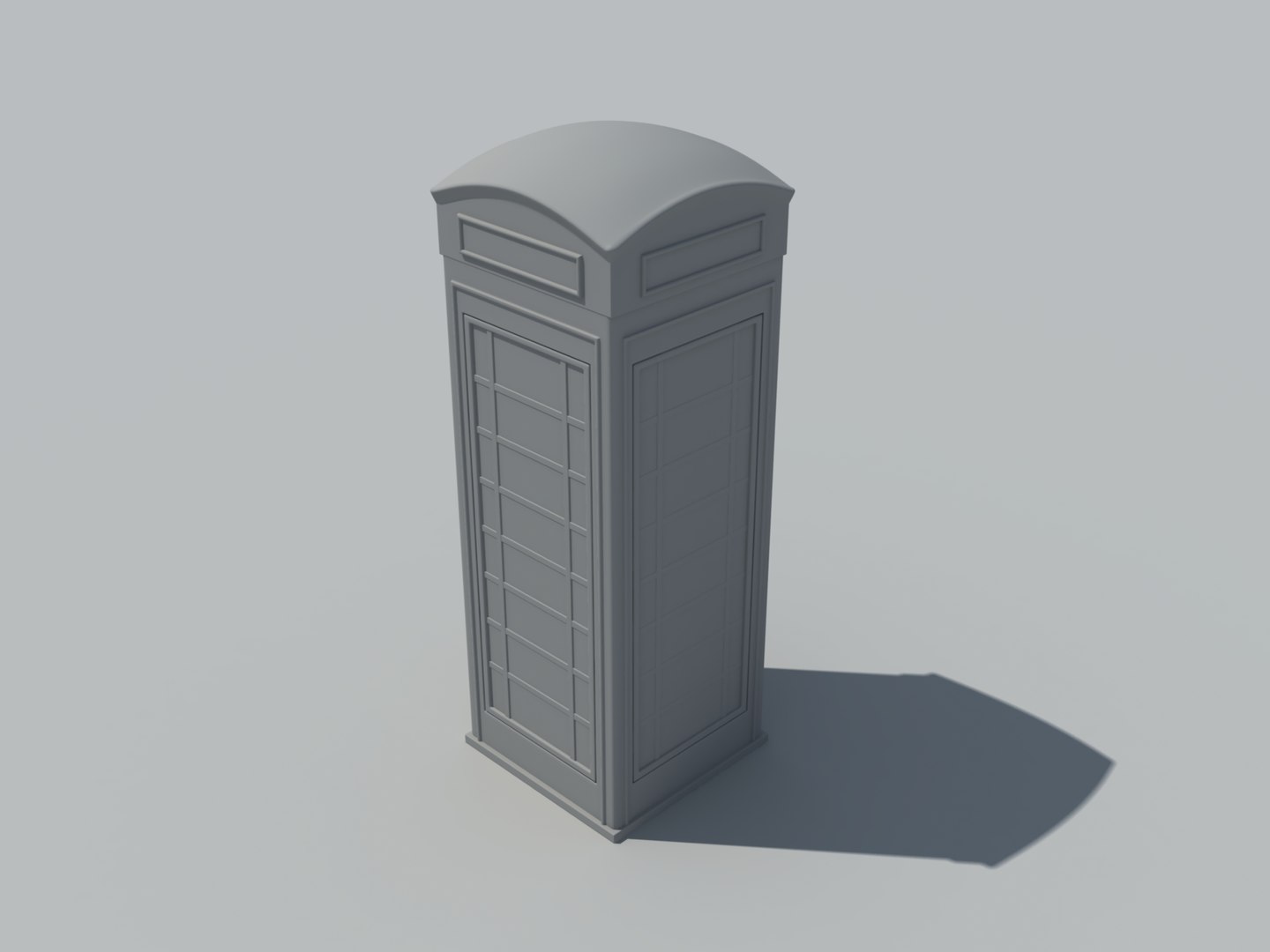British Public Phone Cabin 3d Model
