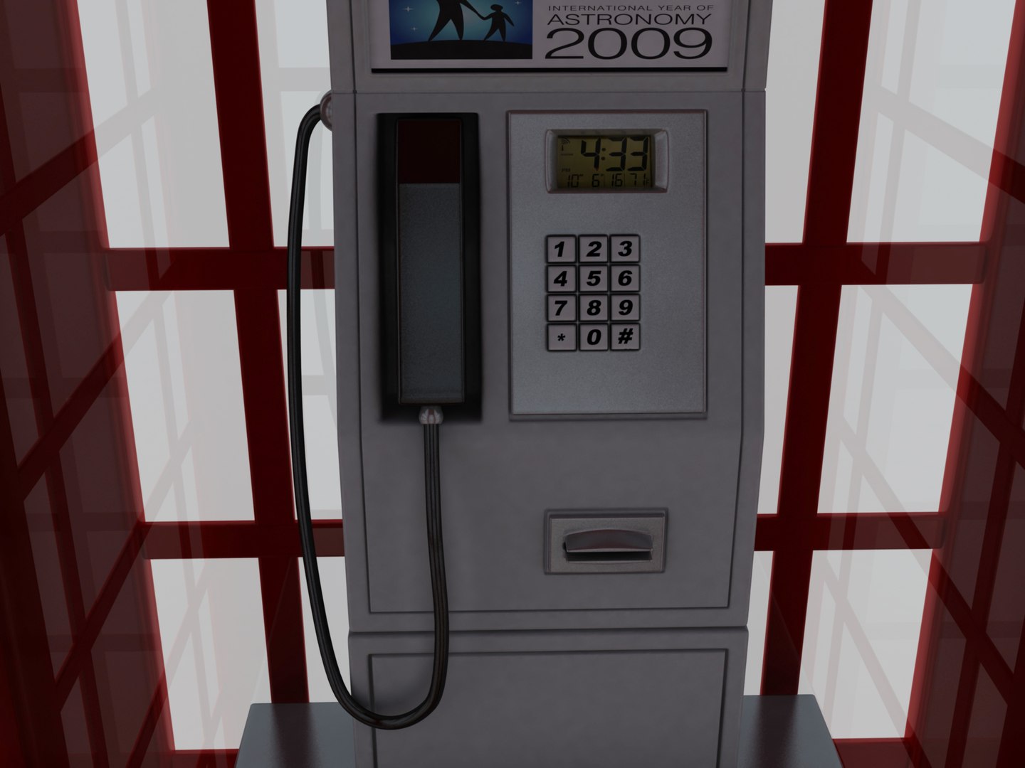British Public Phone Cabin 3d Model