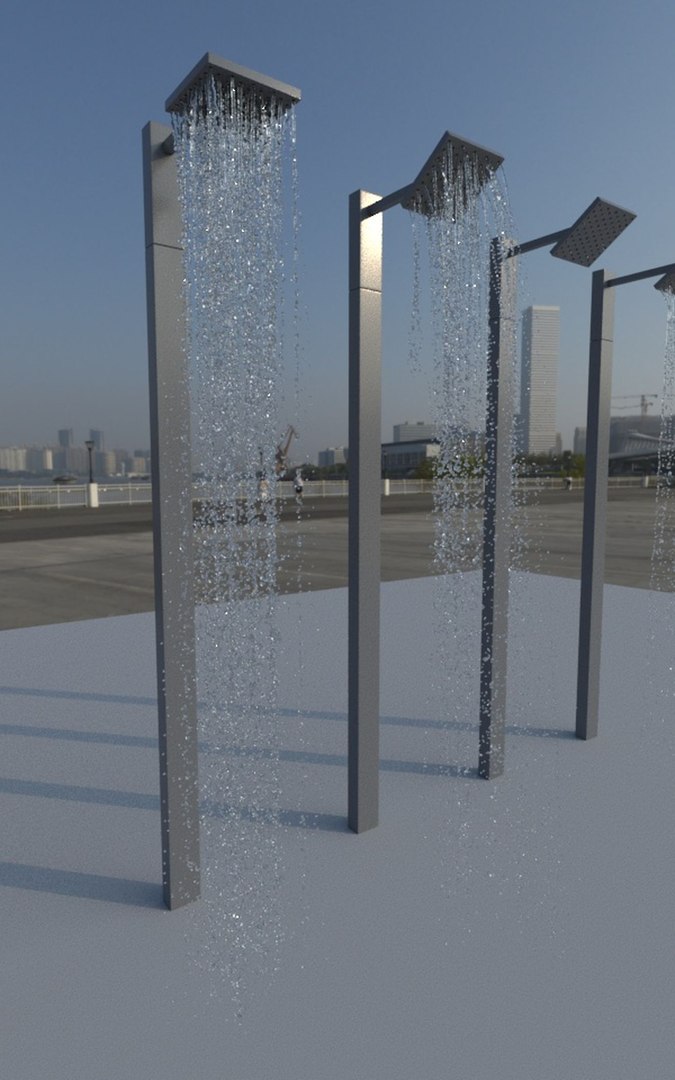 Shower Water Animationsimulated Model - TurboSquid 2055300