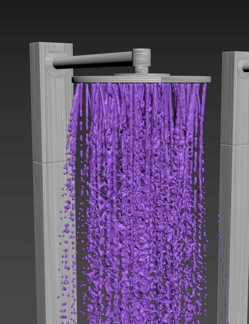 Shower Water Animationsimulated Model - TurboSquid 2055300