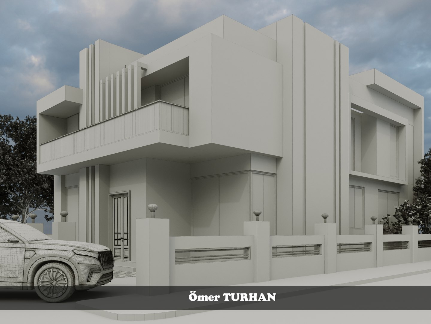 3D Modern Luxury Villa Full 3D Interior Exterior Scene With Multiple ...