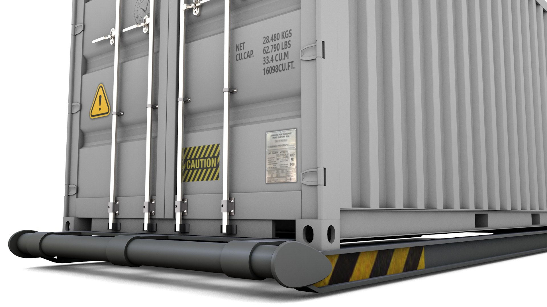 Container 20 Feet 3D Model - TurboSquid 1746339