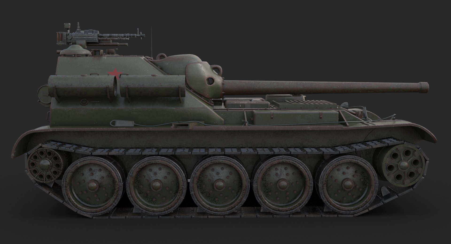 Tank Uralmash Su 101 3D Model - TurboSquid 1661550