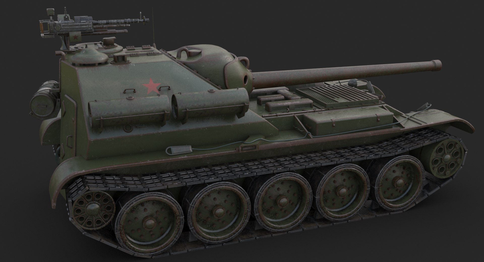 Tank Uralmash Su 101 3D Model - TurboSquid 1661550