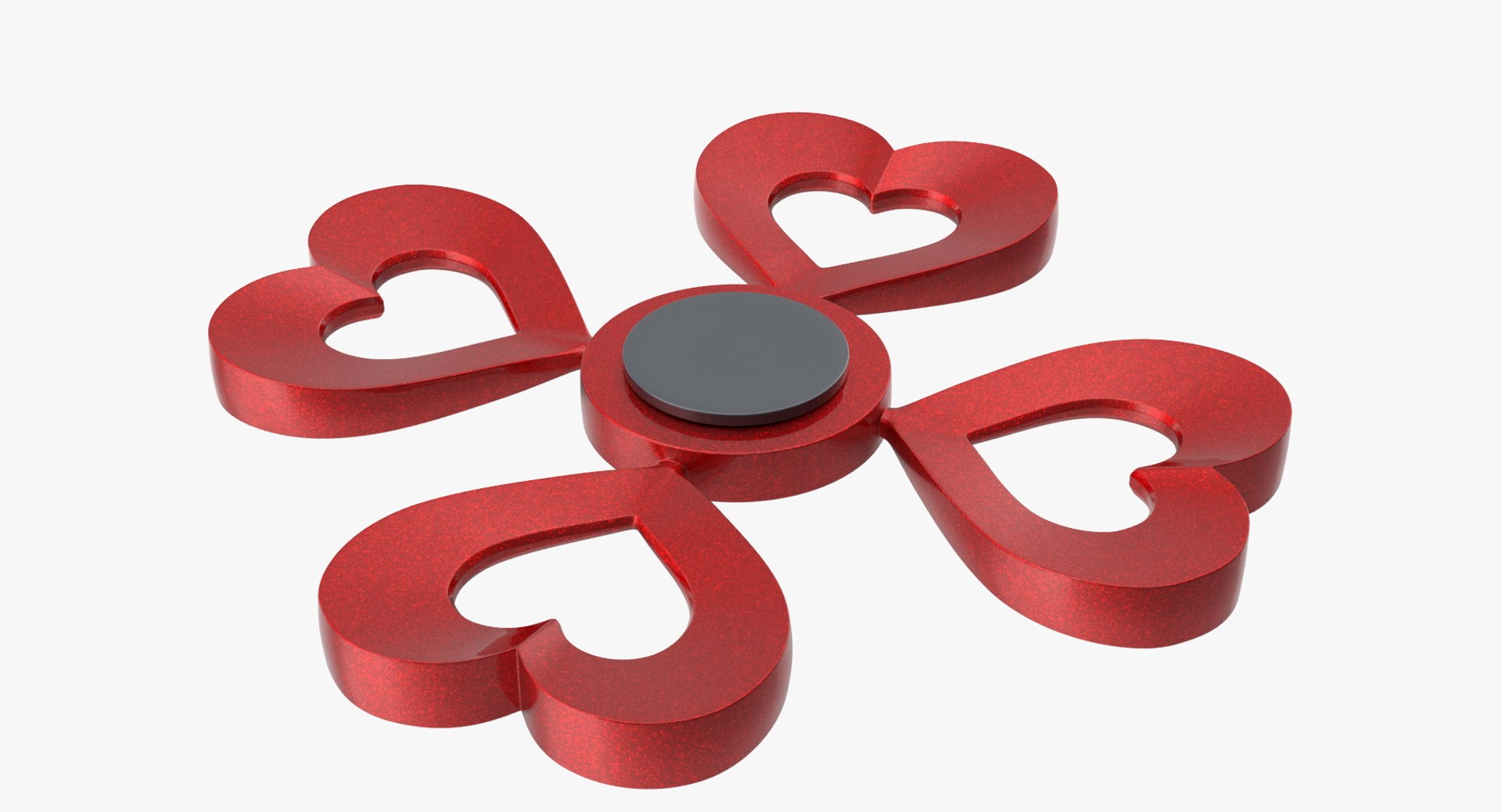 Fidget Spinner Heart 3D Model - TurboSquid 1421055