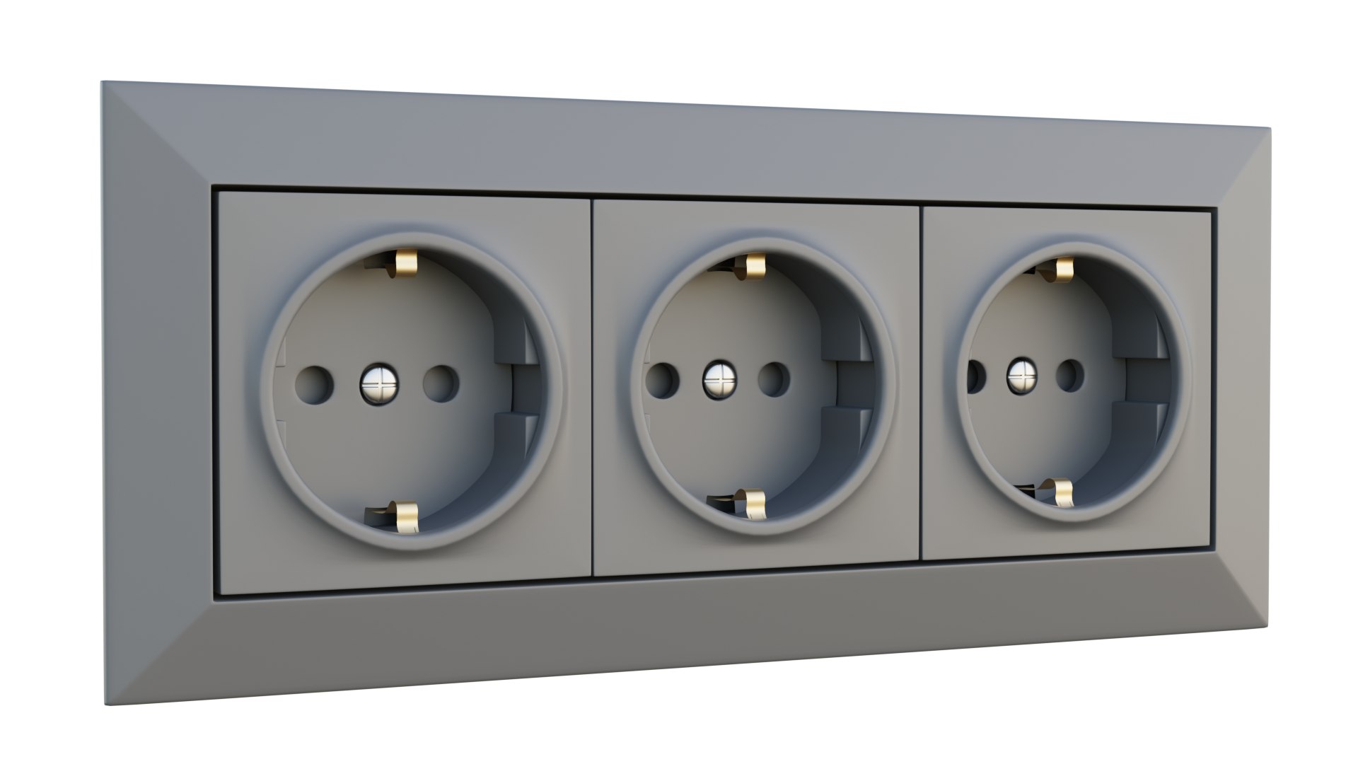 3D Triple Socket - TurboSquid 2116330