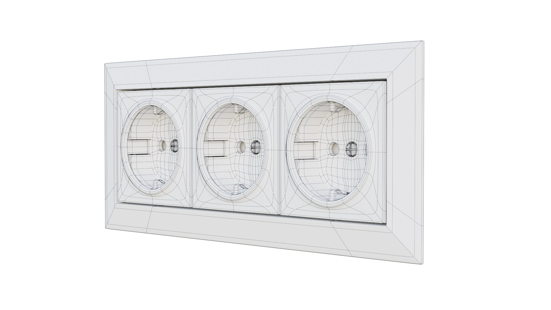 3D Triple Socket - TurboSquid 2116330