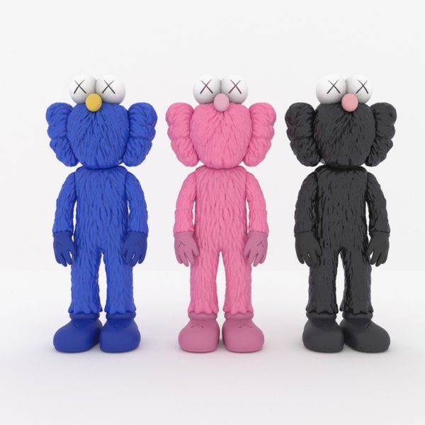 3D model Kaws Best Friend Forever BFF Low-poly Corona Vray - TurboSquid ...
