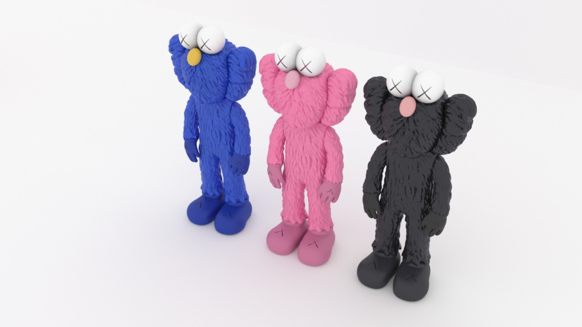 3D model Kaws Best Friend Forever BFF Low-poly Corona Vray - TurboSquid ...