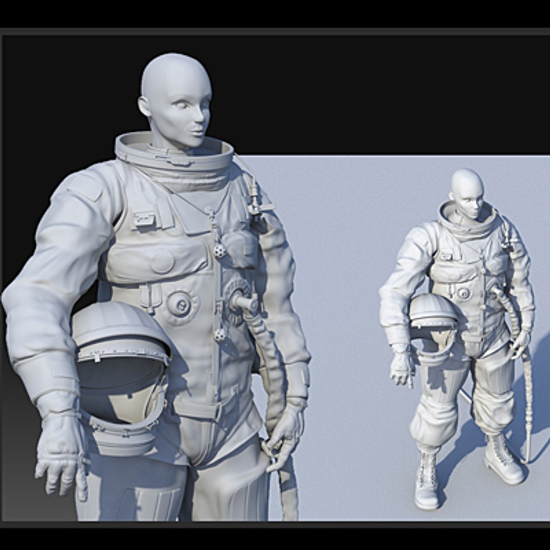 Female Astronaut 3d Model
