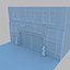 bank entrance sliding door 3d model