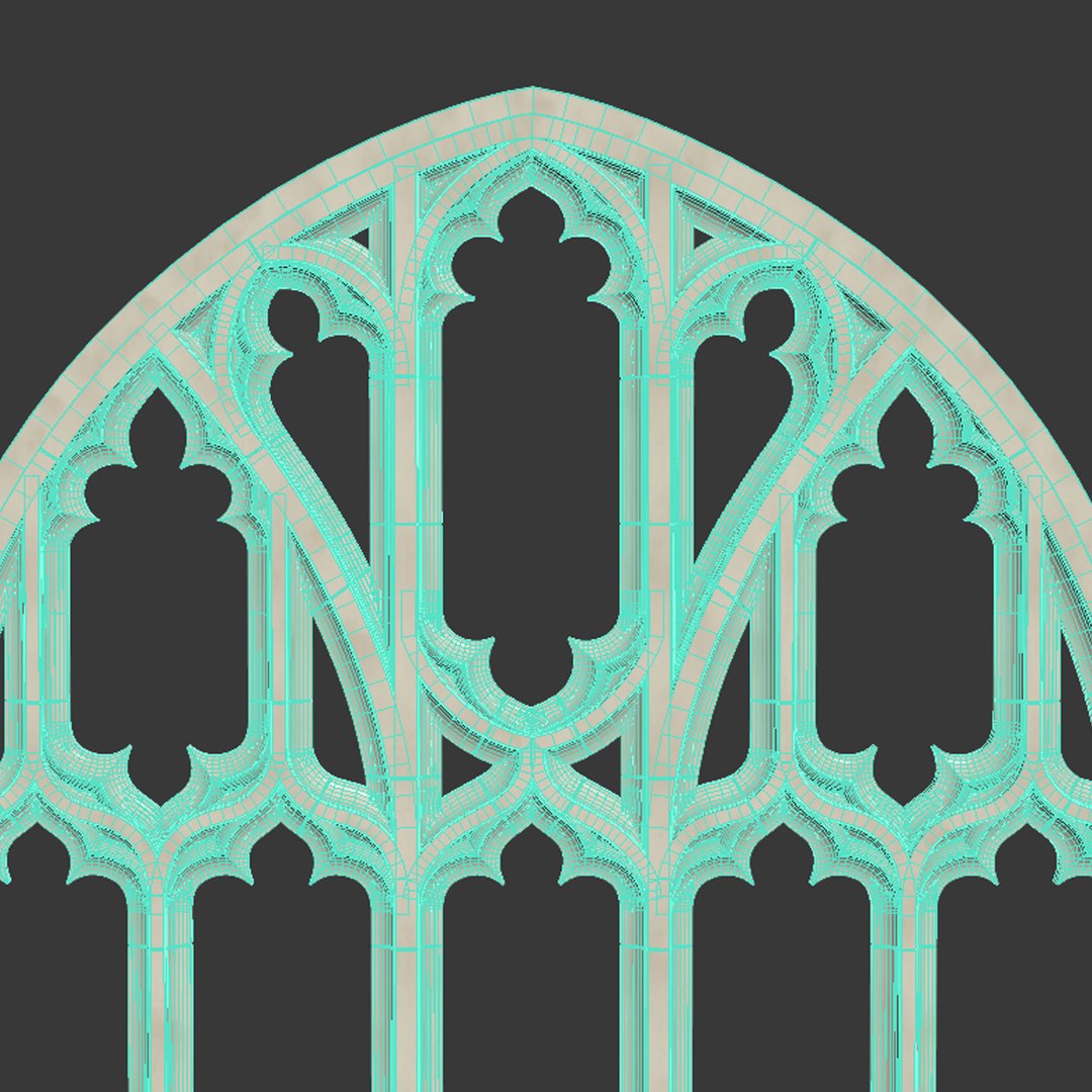 Gothic Window Model - TurboSquid 1568599