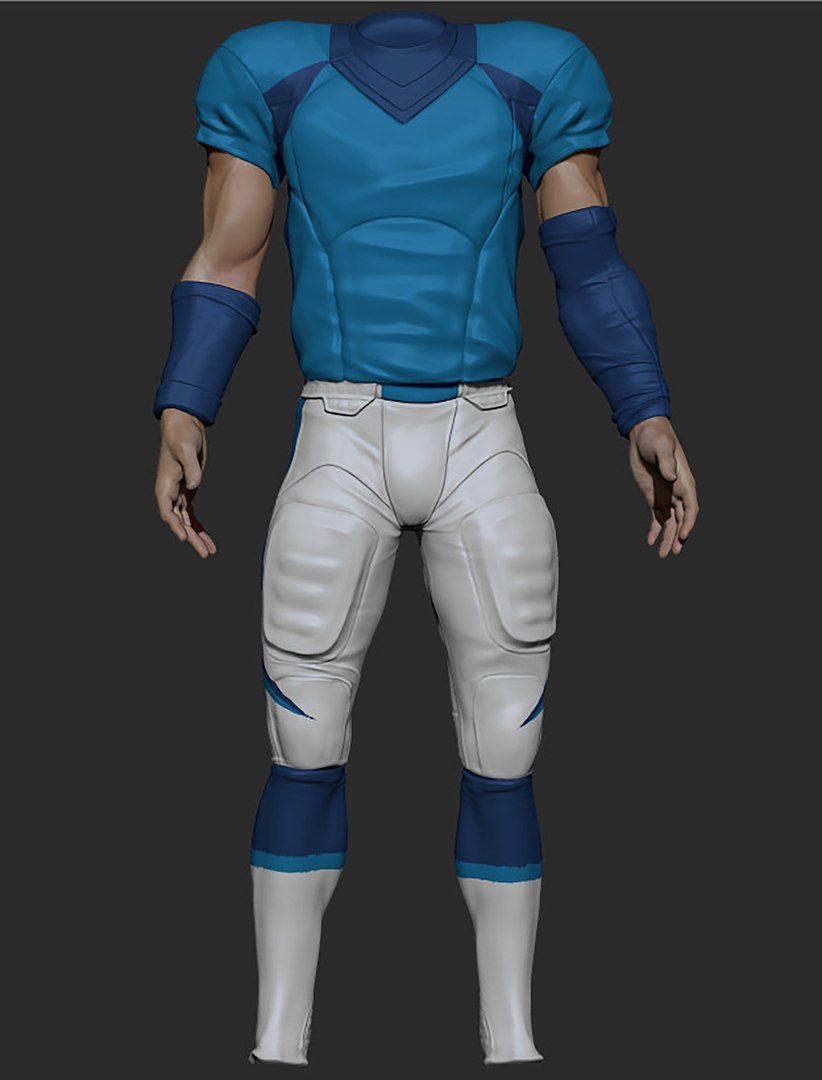 Football Uniform Uv 3D Model - TurboSquid 1691693