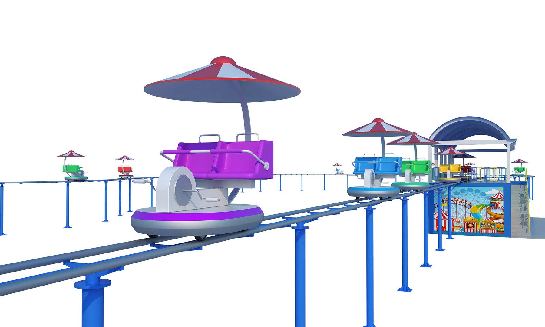 Amusement Air Bike 3D Model - TurboSquid 1630988