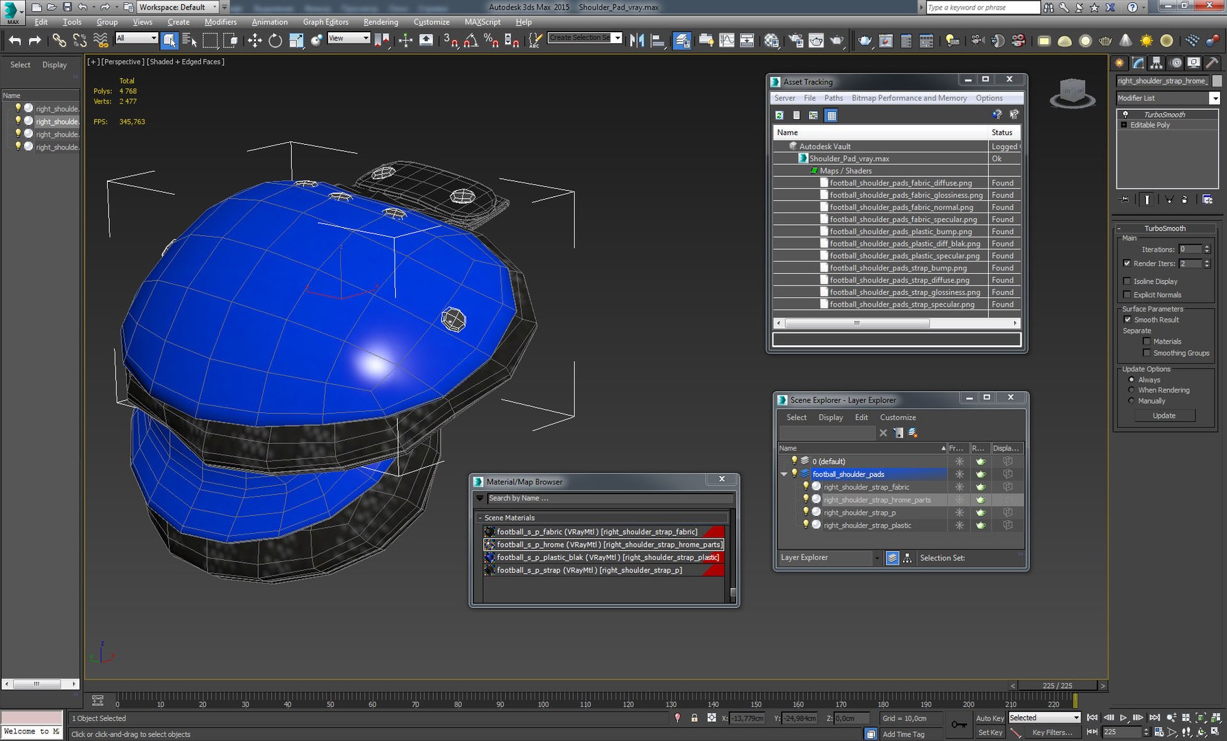 3D Model Shoulder Pad - TurboSquid 1369366