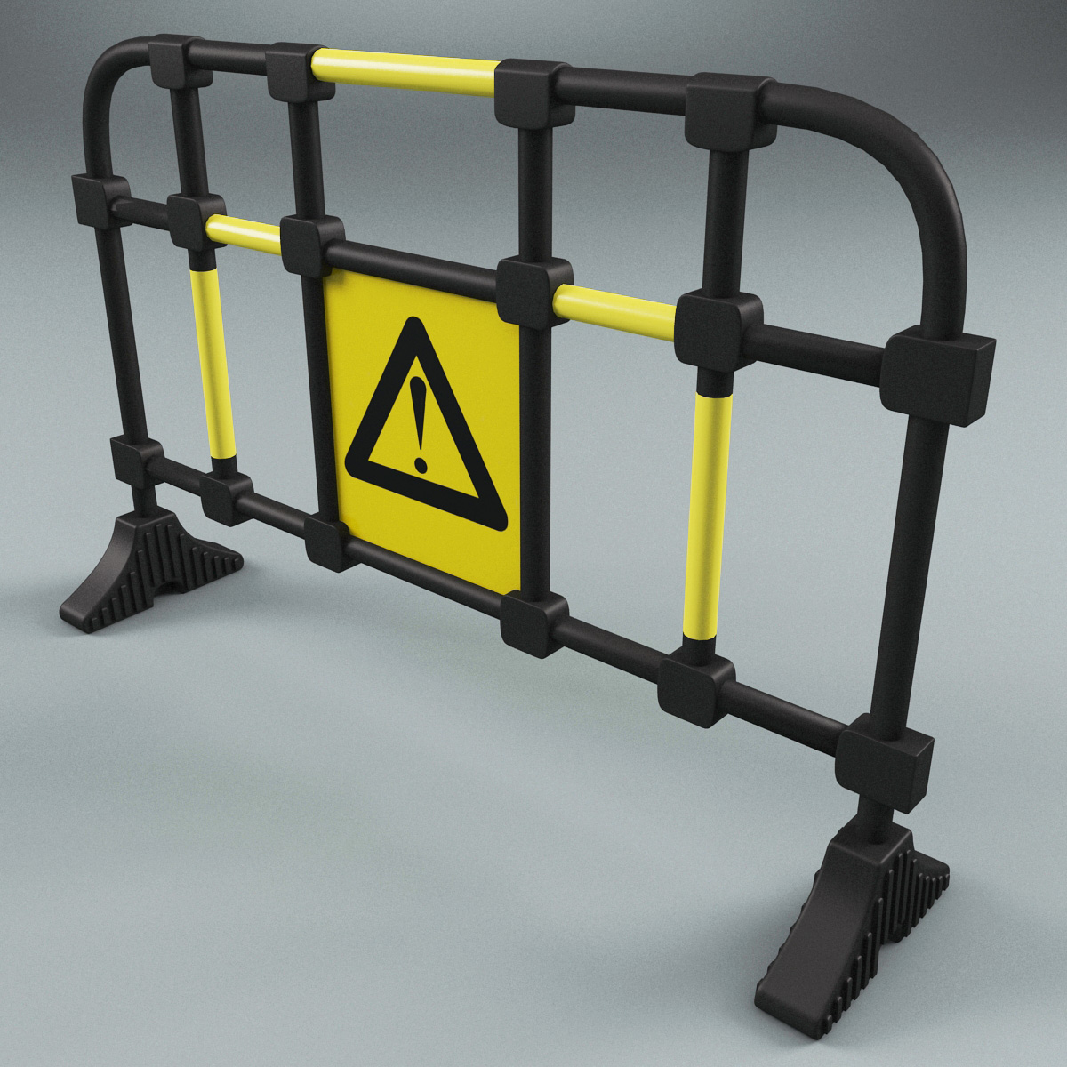 road safety barrier 3d model