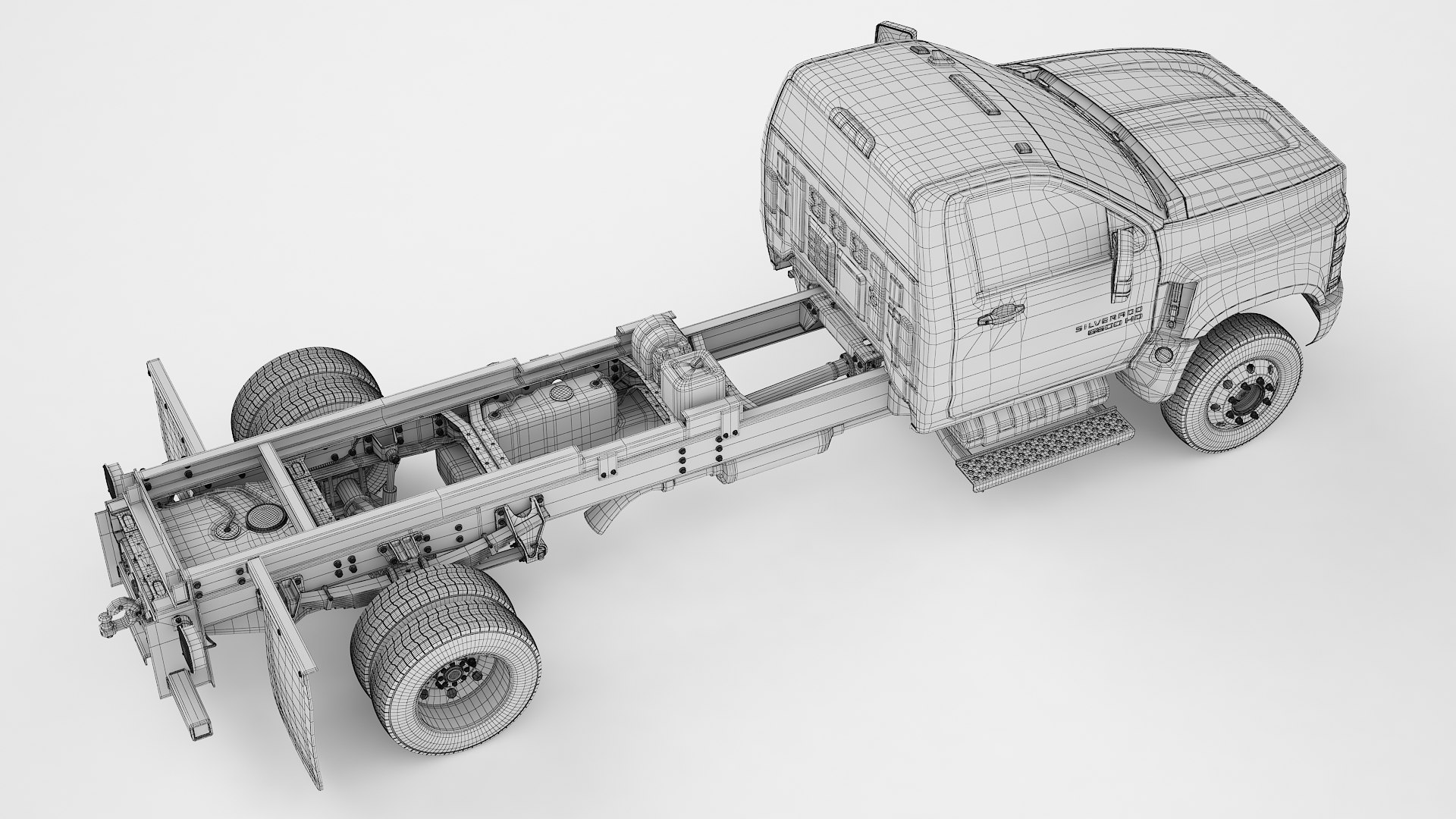 3D model 2020 Chevrolet Silverado 6500HD Chassis 01 - TurboSquid 2039007