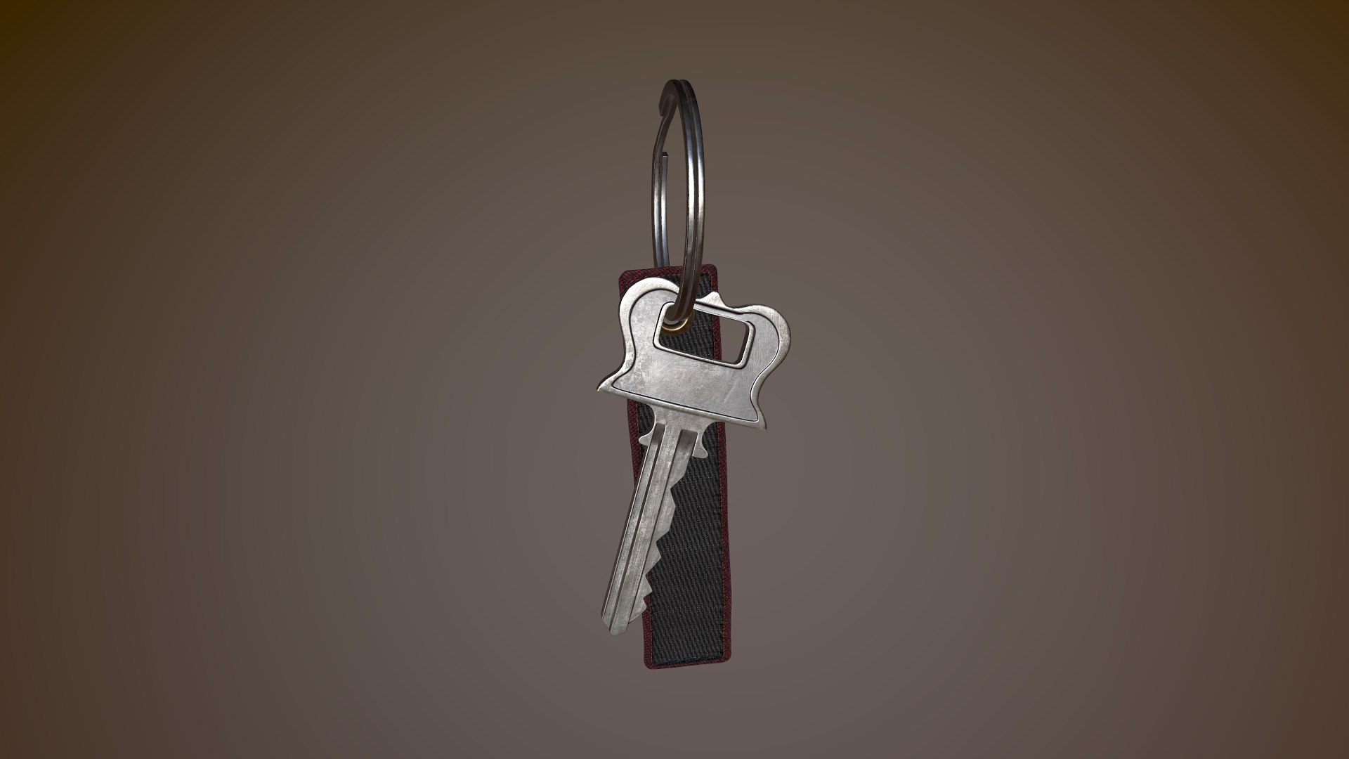 3D Key with Keychain - TurboSquid 2131273