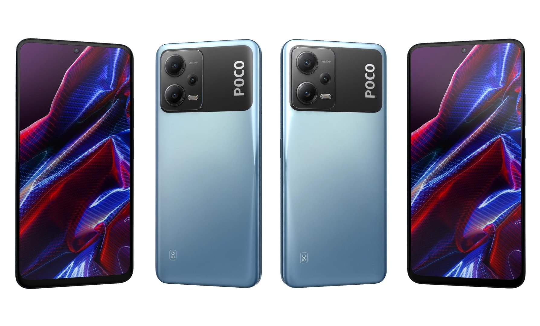 Xiaomi Poco X5 Blue 3D Model - TurboSquid 2027440