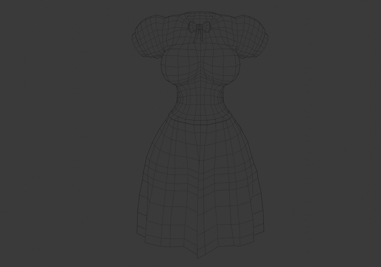 Blue Dress Outfit 3D Model - TurboSquid 1907770