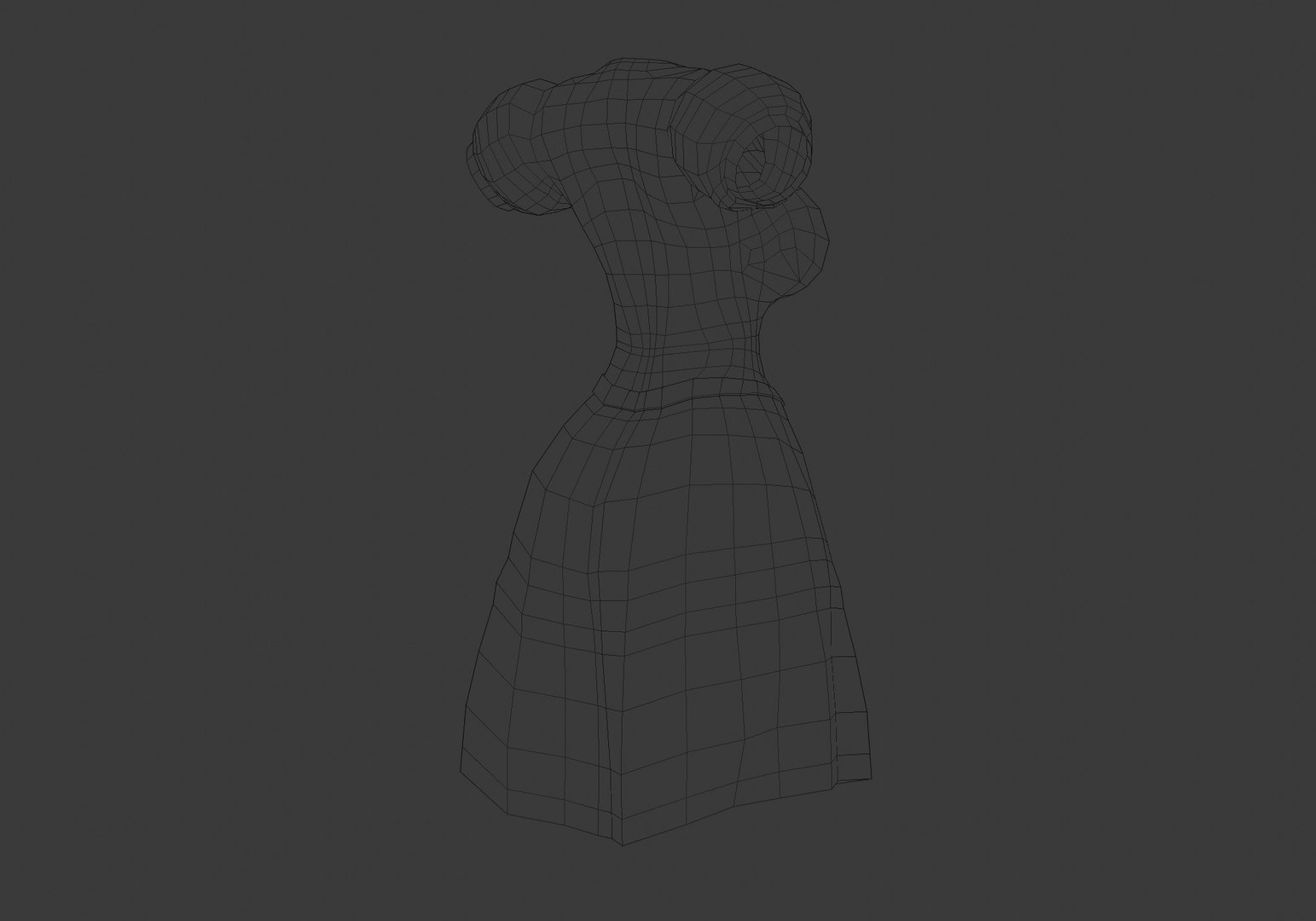 Blue Dress Outfit 3D Model - TurboSquid 1907770