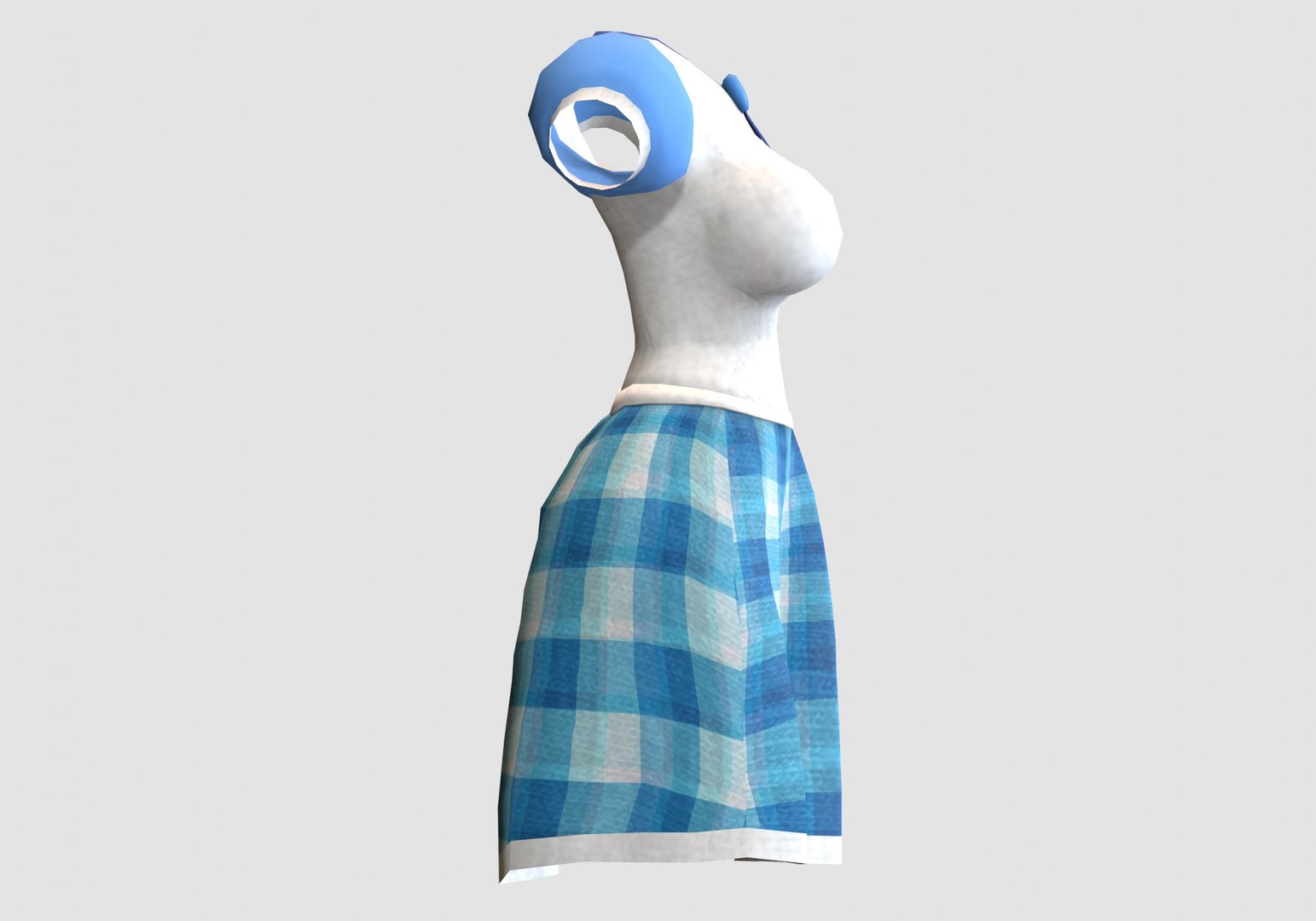 Blue Dress Outfit 3D Model - TurboSquid 1907770