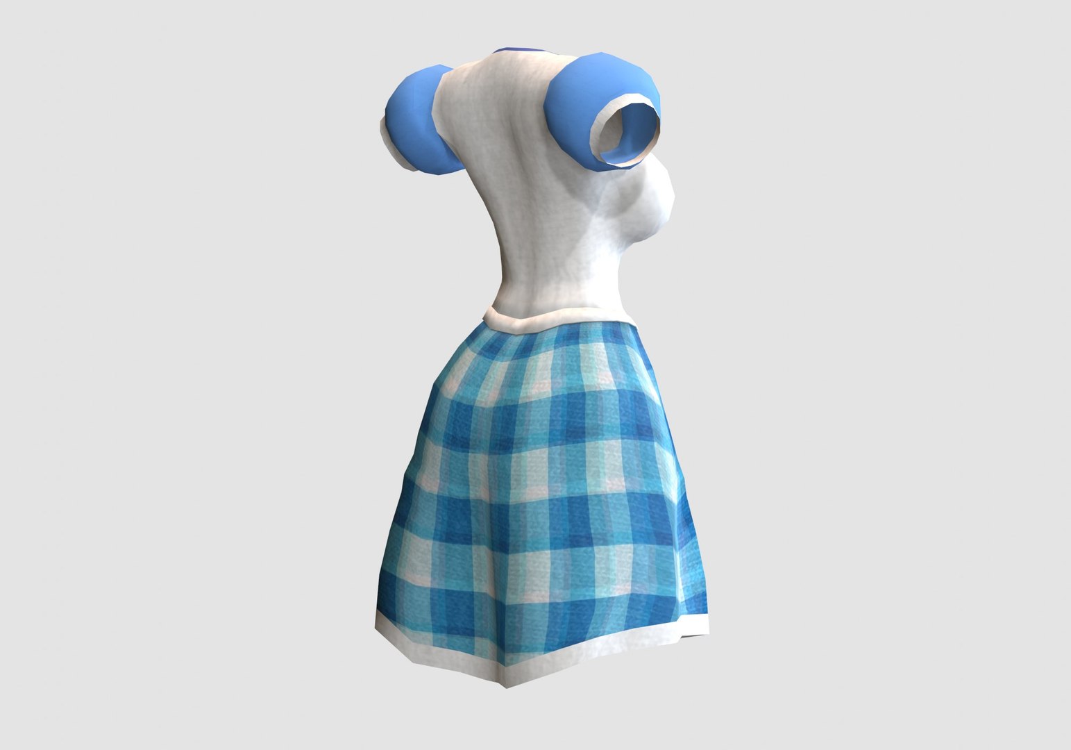 Blue Dress Outfit 3D Model - TurboSquid 1907770