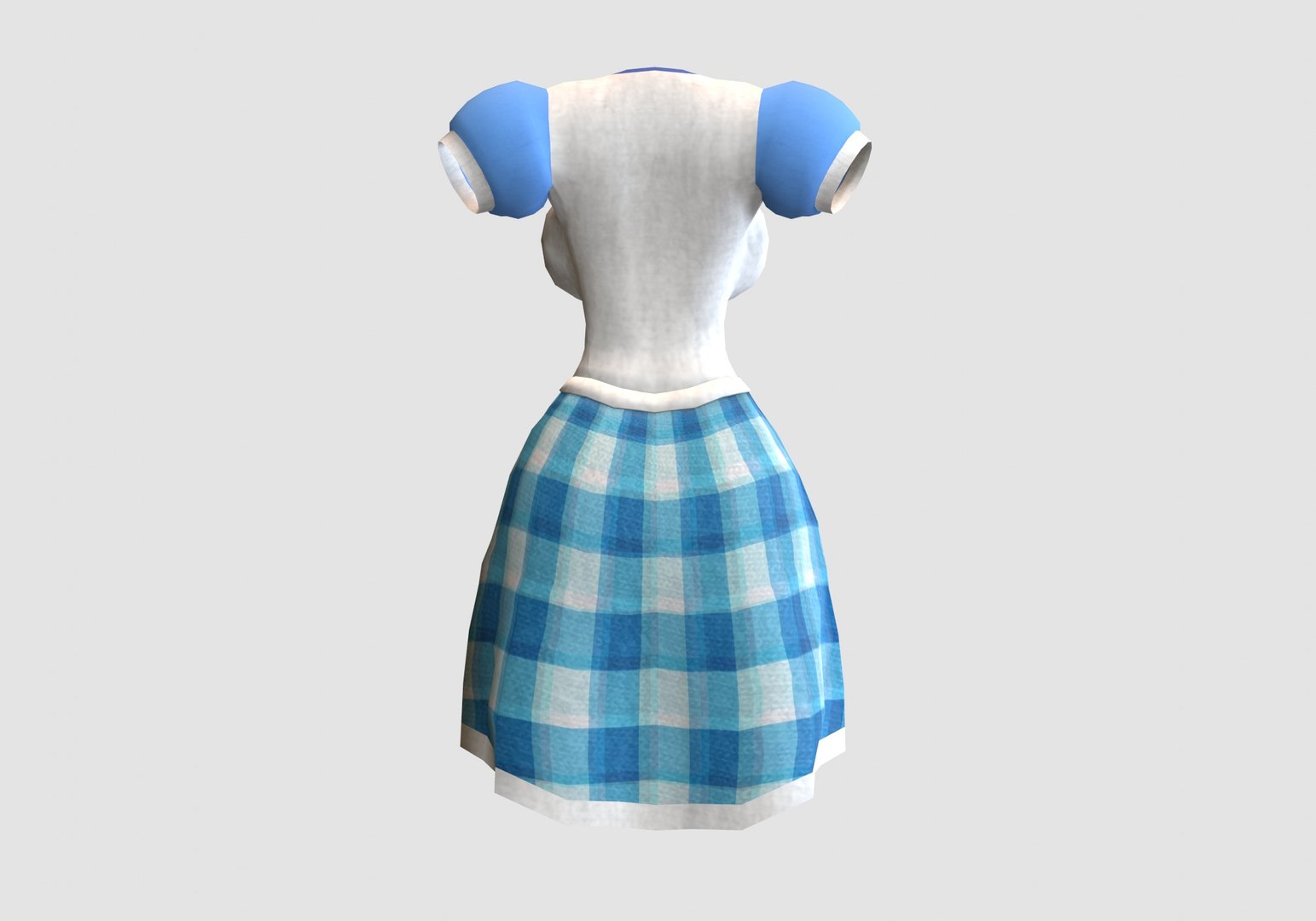 Blue Dress Outfit 3D Model - TurboSquid 1907770