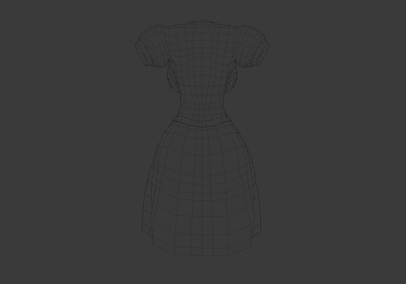 Blue Dress Outfit 3D Model - TurboSquid 1907770