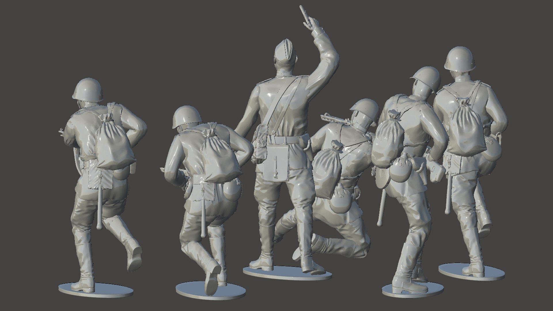 Soviet Infantry Of World War II Model - TurboSquid 2380149