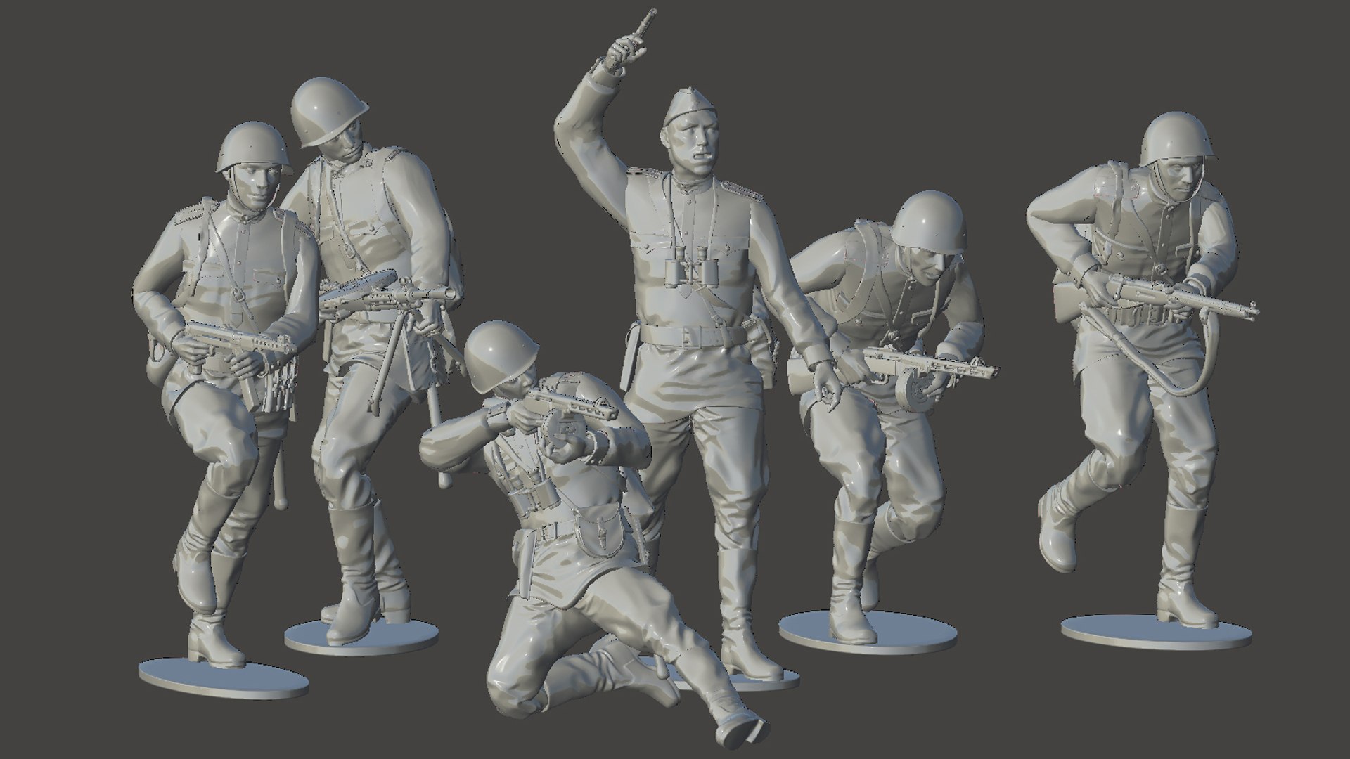 Soviet Infantry Of World War II Model - TurboSquid 2380149